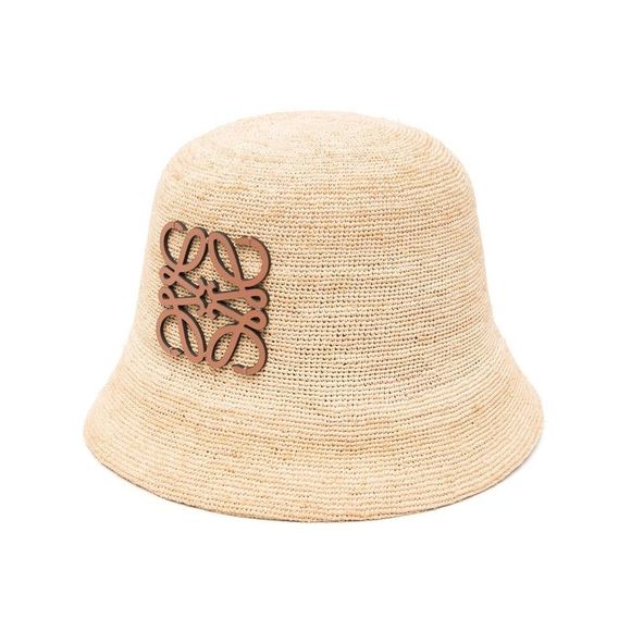Loewe | Accessories | Loewe Women Anagram Straw Bucket Hat | Poshmark